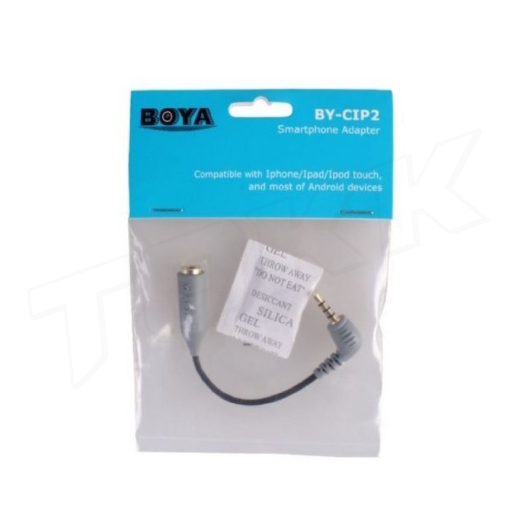 BOYA BY-CIP2 3.5MM TRS TO TRRS ADAPTOR สายแปลง ไมโครโฟน กล้องต่อมือถือ สายต่อแปลงหัวเสียบของ ...