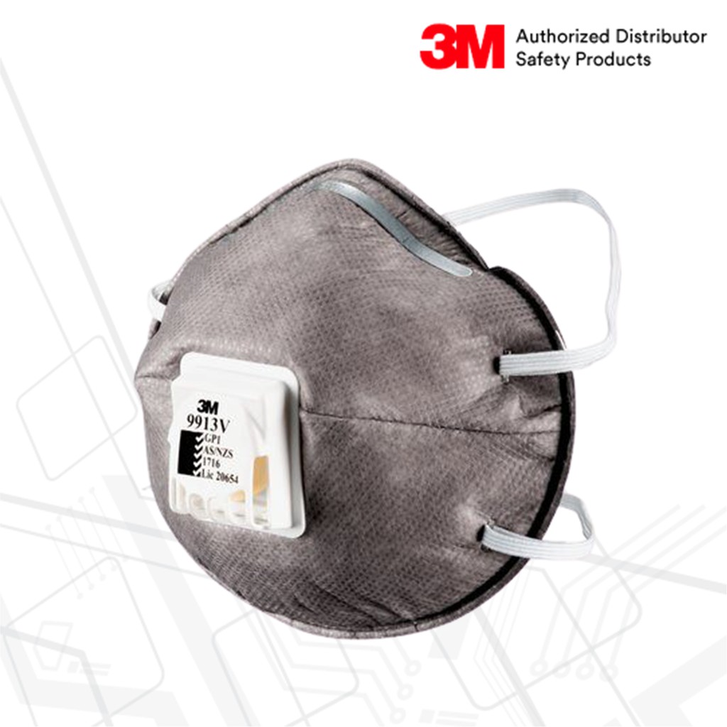 3M™ 9913V หน้ากากกรองไอระเหยสารอินทรีย์ P1 (10ชิ้น/กล่อง) | Shopee Thailand