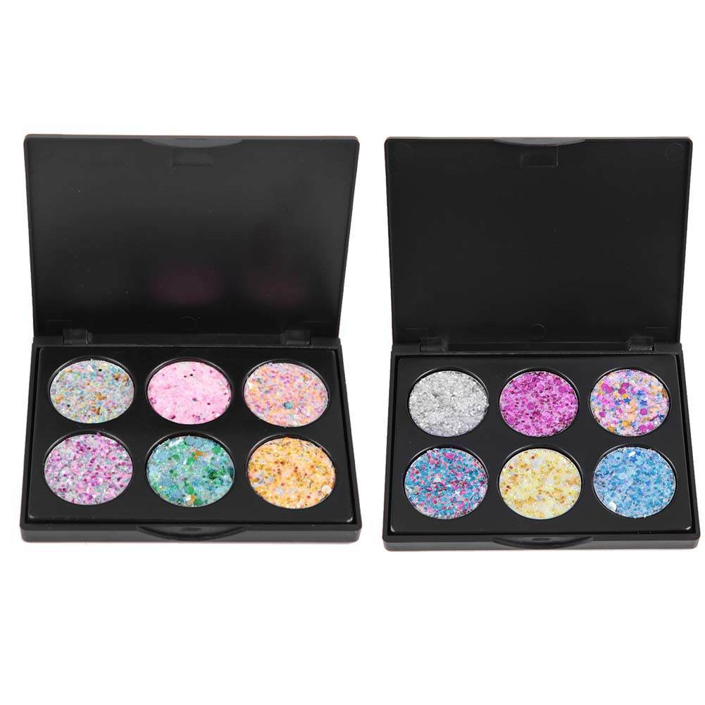 Shining Eyeshadow Cosmetic Colors 6 Eye Diamond Makeup Powder Sequins ...