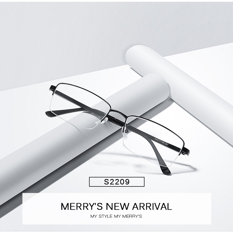 BMERRYS DESIGN Men Titanium Alloy Glasses Frame TR90 Legs Myopia ...