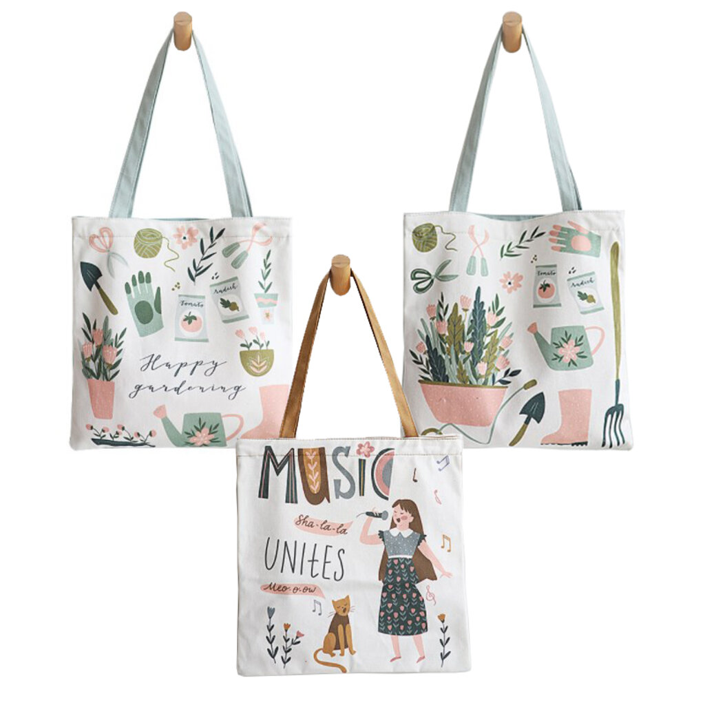 กระเป๋าผ้า canvas สไตล์เกาหลี mooseefah | Shopee Thailand