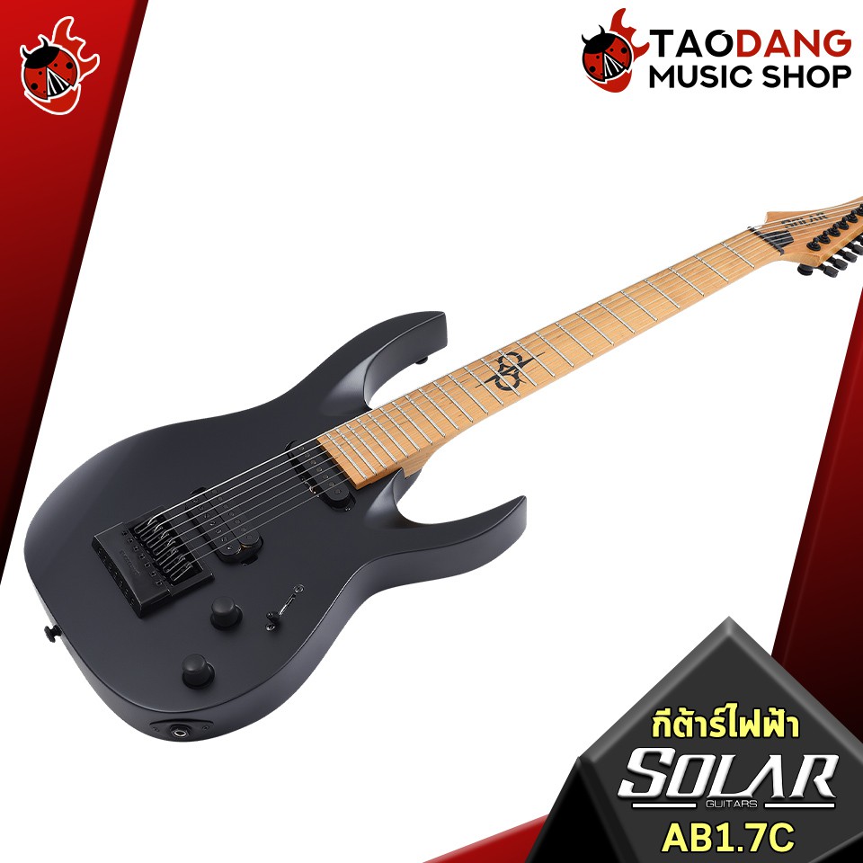 กทม.ปริมณฑล ส่งGrabด่วน กีต้าร์ไฟฟ้า Solar AB1.7C สี Carbon Black Matte ...