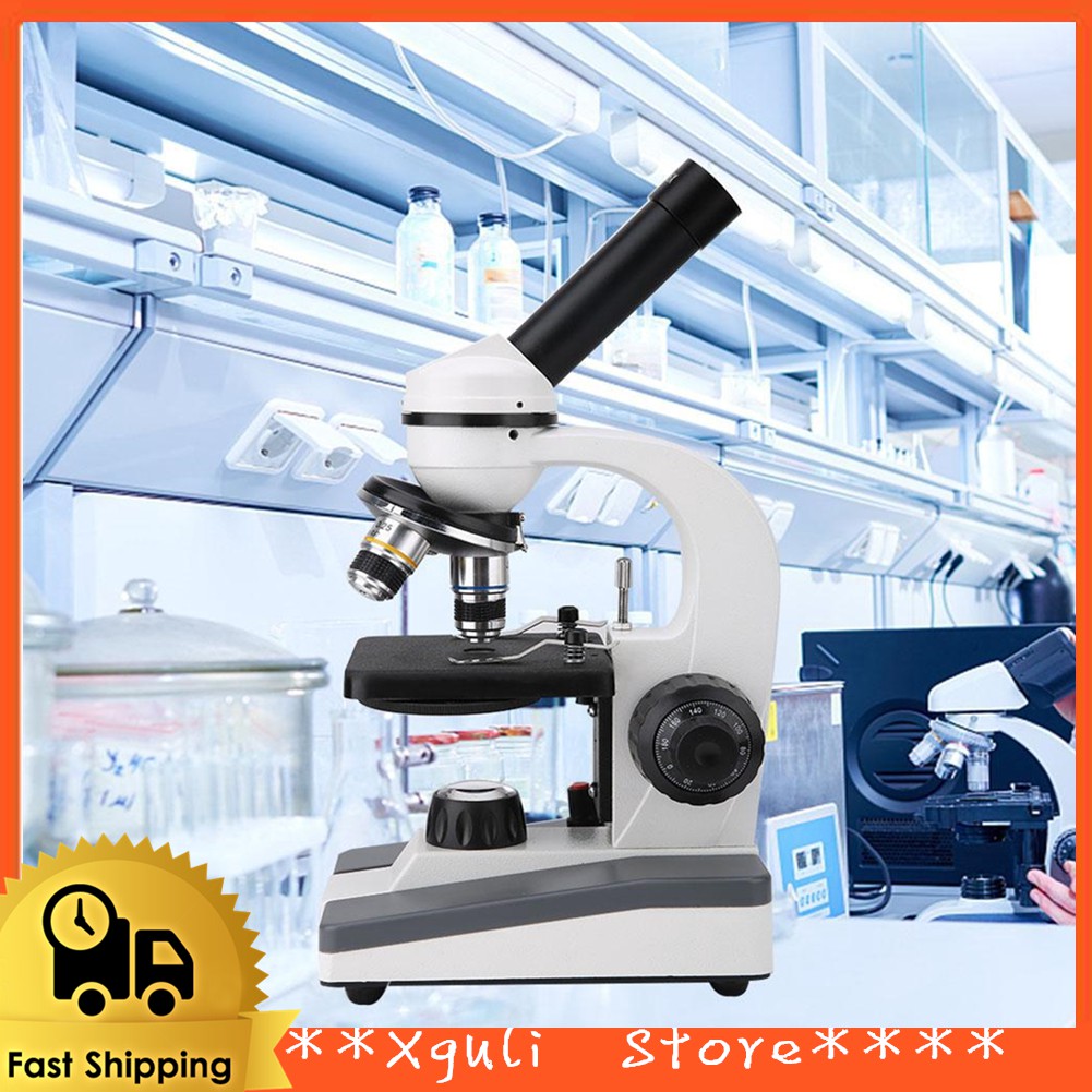 WF10X 40-640X Metal Platform Monocular Biological Microscope Led Light ...