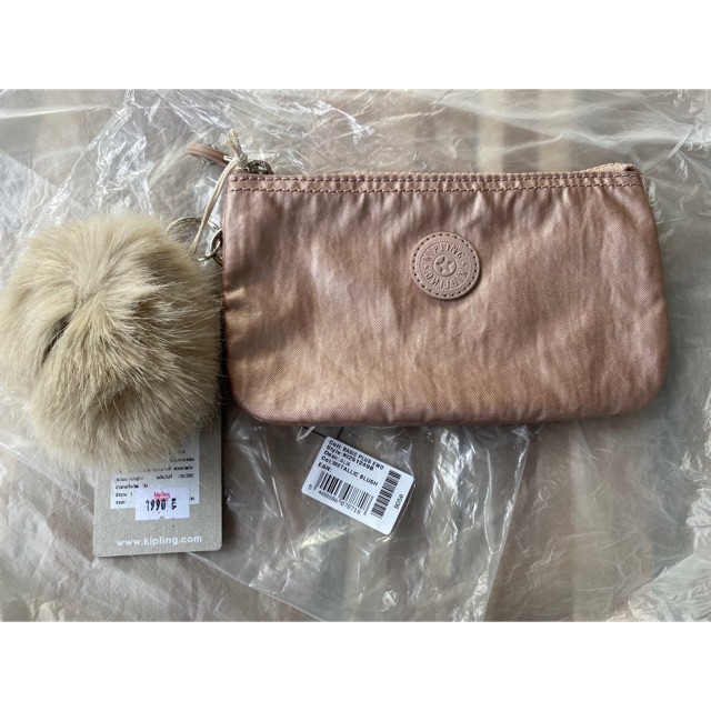Kipling Creativity L สี Metallic Blush กระเป๋า 3 ช่อง ของใหม่ป้ายห้อย ...