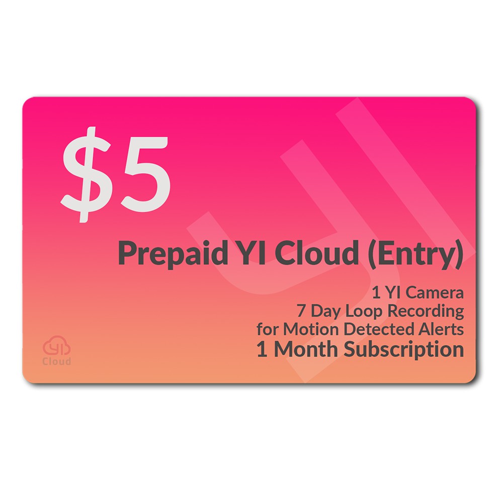 Prepaid YI Cloud (Entry Plan) 1 Month Subscription - IP Camera - CCTV ...