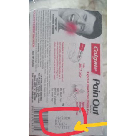 Colgate Pain Out Express Relief from Tooth Pain เจลลดอาการปวดฟัน 10g ...