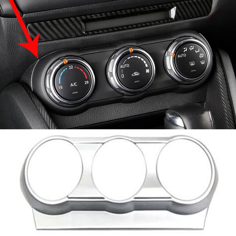 ABS Matte Air Conditioning AC Adjustment Swithch Cover Trim For Mazda ...