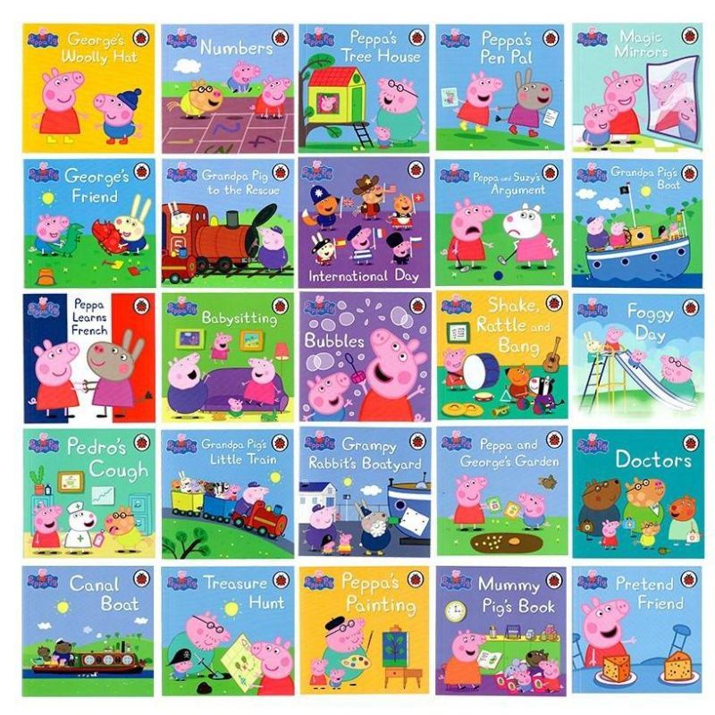 ใหม่ Box set Peppa pig 50 books พร้อมส่ง ชุดหนังสืออ่านภาษาอังกฤษ Peppa ...