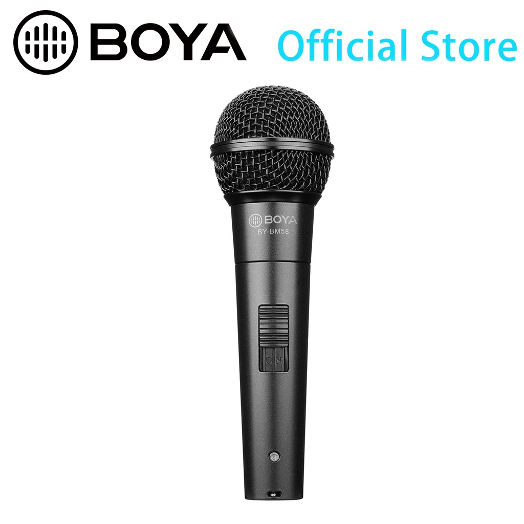 BBOYA BY-BM58 XLR Cardioid Deaktop Dynamic Vocal Handheld Microphone ...