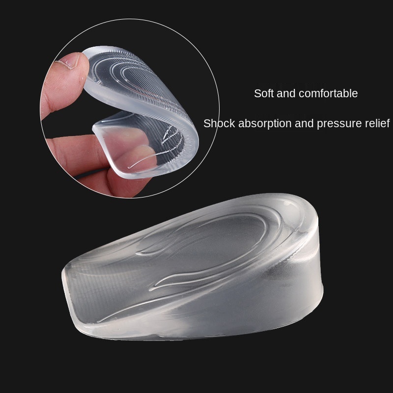 1 Pair Silicone Gel Height Increase Insole Heel Lifting Inserts Shoe ...