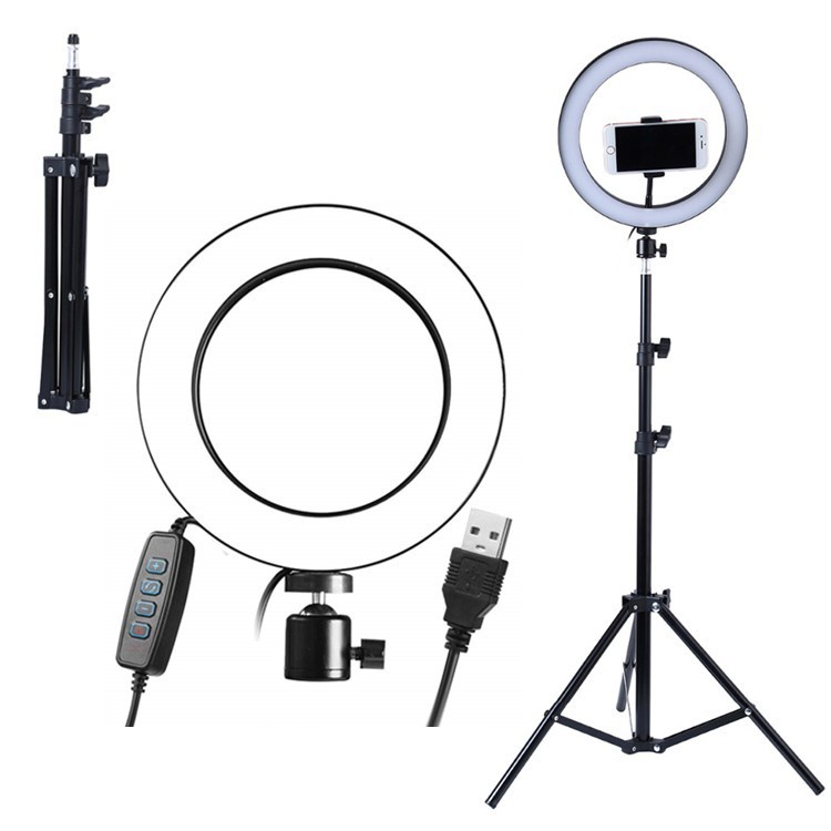 ไฟไลฟ์สด รุ่น LC-330 ไฟแต่งหน้า พร้อม RING LIGHT LED 33CM ไฟรีวิว ถ่ายรุป บันทึกวิดีโอ YAN2 ...
