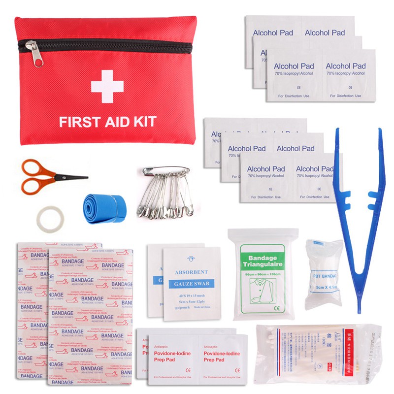 ชุดปฐมพยาบาล：12 Kinds/ack Emergency Kits First Aid Kit ouch Bag Travel ...