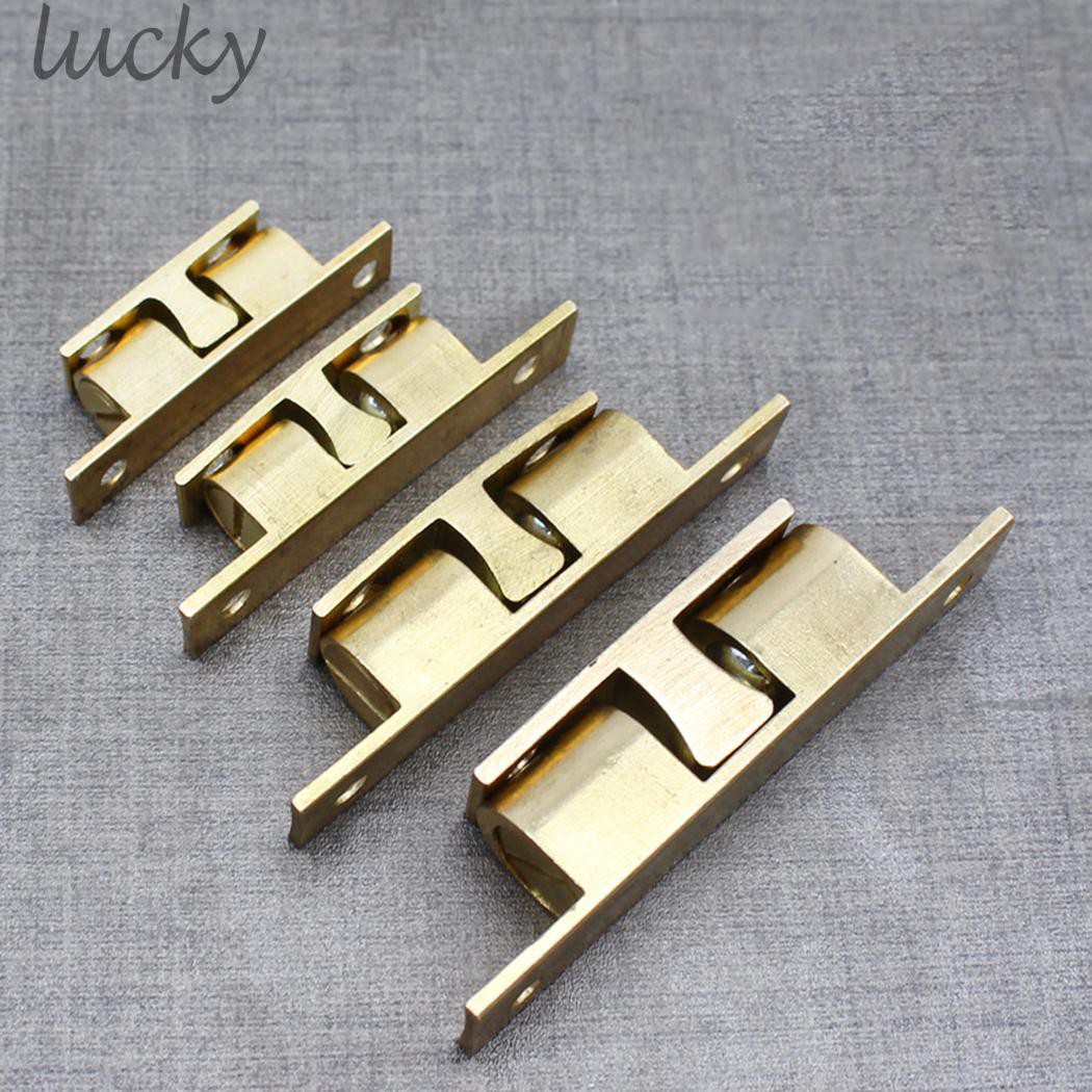 Ball Catches Latch Solid Tension Door Double Golden Latch Roller Wardrobe 4pcs Adjustable Brass ...