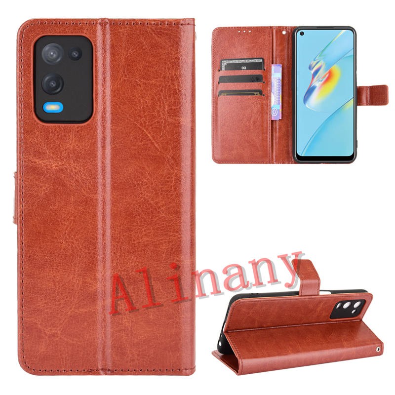 เคสสำ Oppo A54 Case Flip PU Leather Phone Casing Oppo A54 OppoA54 2021 ...