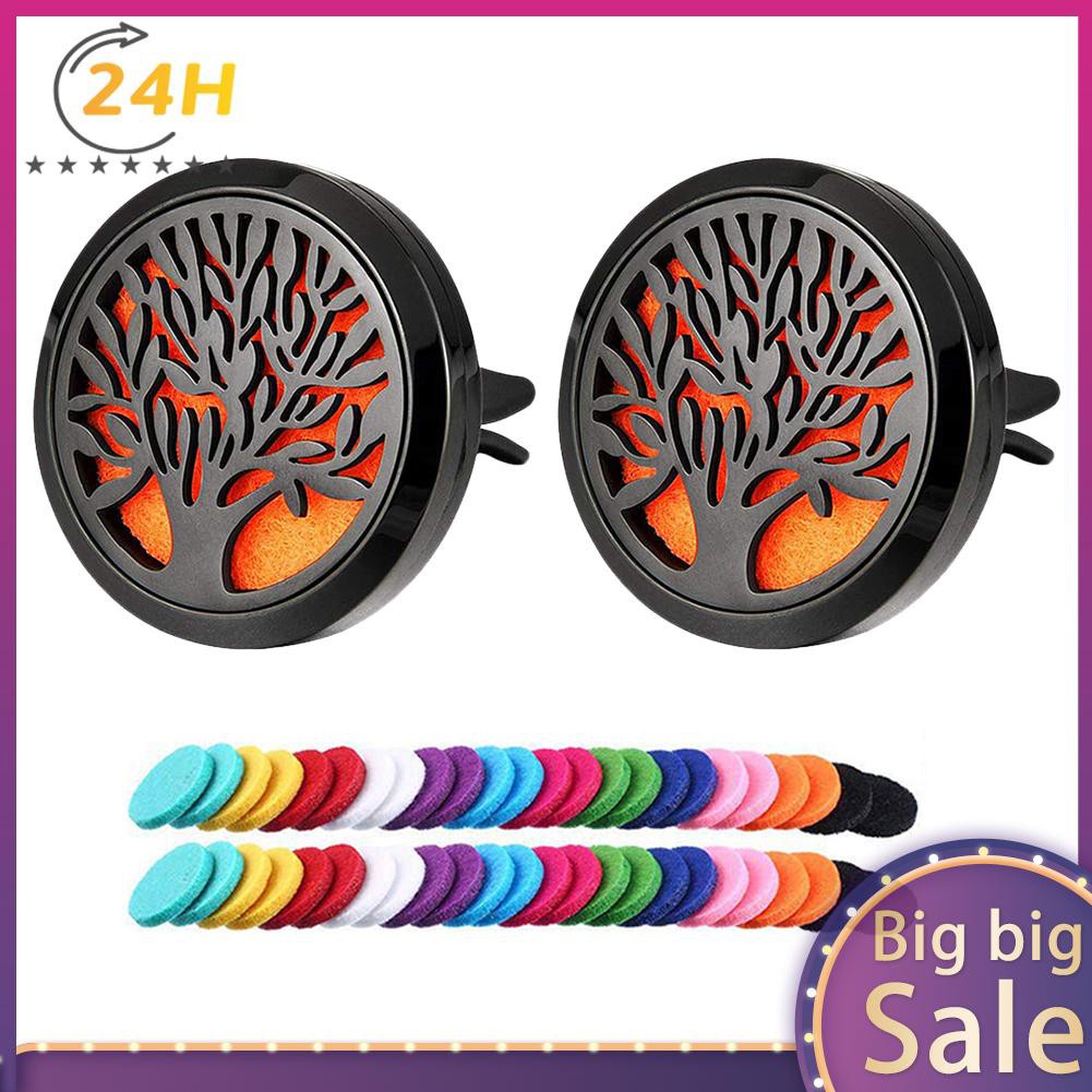 2pcs Car Air Freshener Perfume Vent Essential Oil Diffuser Clip with ...