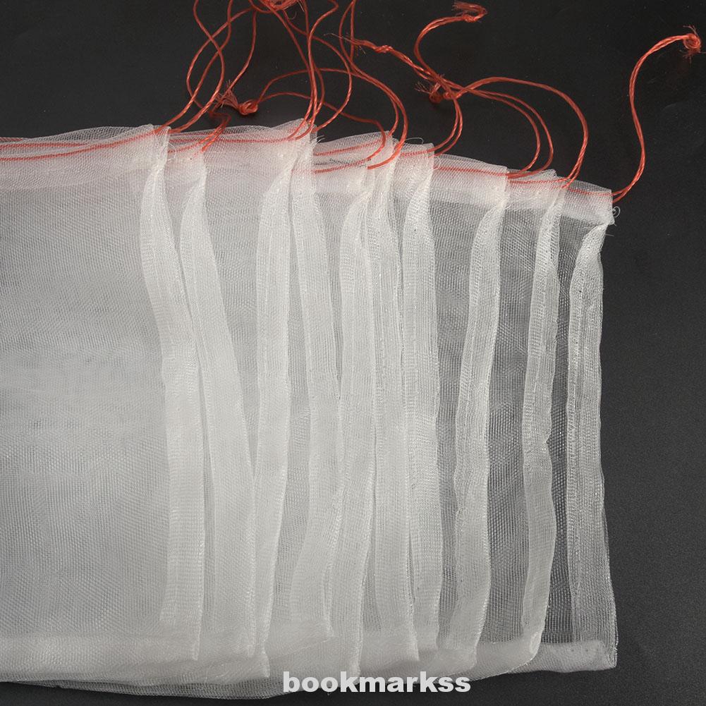 10pcsset Fruit Mesh Bags Multifunction Drawstring Nylon For Seeds ...