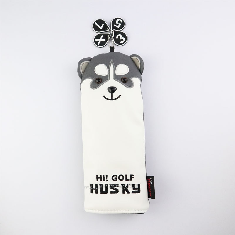 Golf Club 1 3 5 Wood Headcovers Husky Driver Fairway Woods cover PU ...