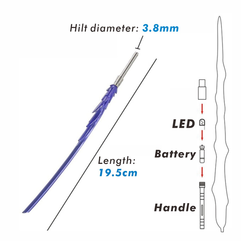 (new)2PCS/Pair MG 1:100 LED Alluminium Beam Saber Gundam Beam Saber ...