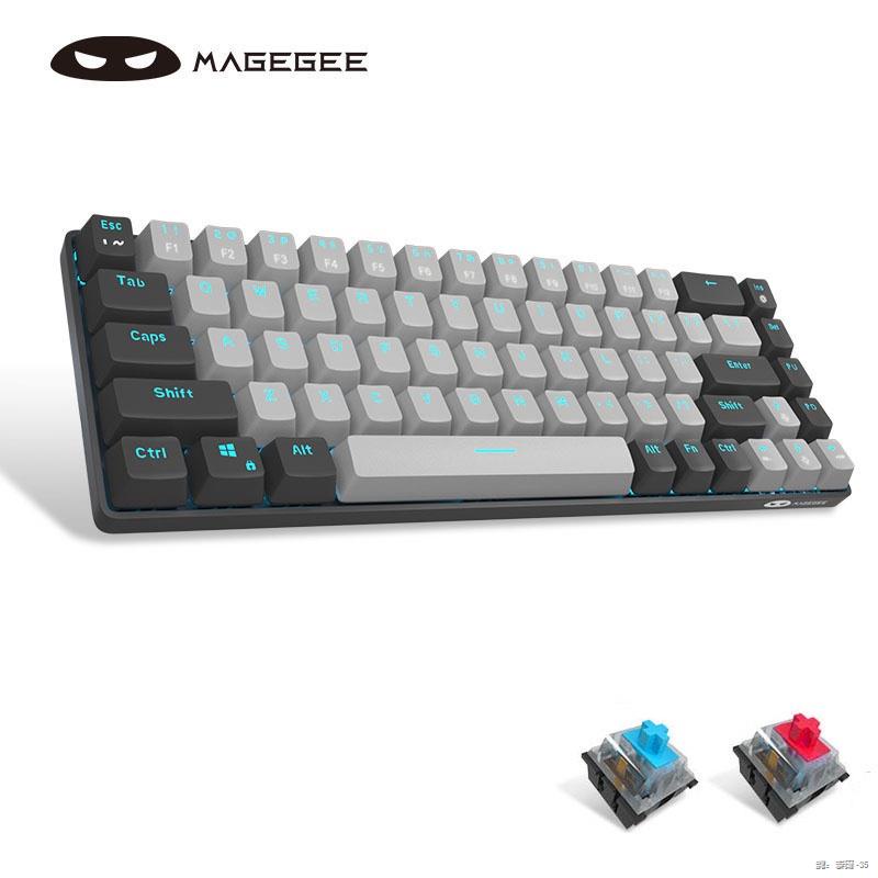 ☇♟ Magegee Mk-Box 65% แป้นพิมพ์เล่นเกมแบบใช้สายสีฟ้า Type-C 68 คีย์ไฟ ...