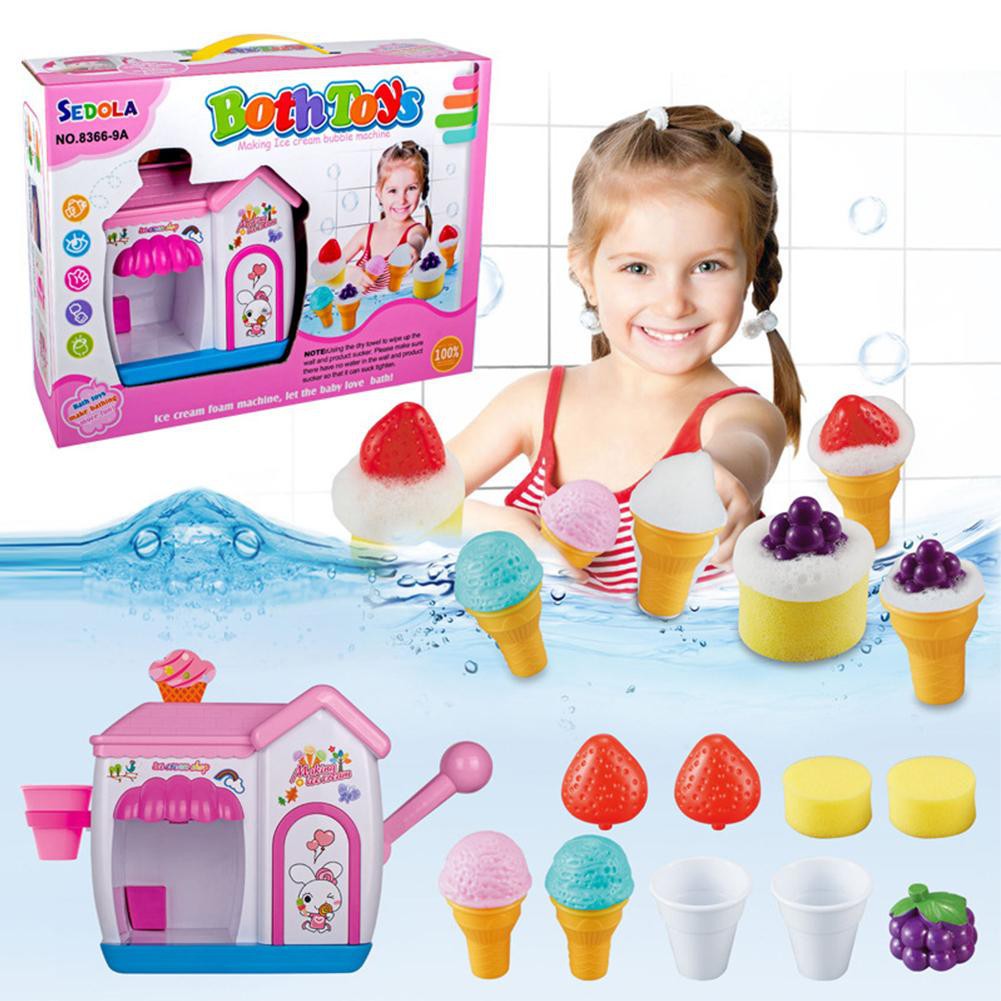 ของเล่นอาบน้ำ เครื่องทำฟองไอศครีม Ice-cream bubble machine ของเล่นใน ...