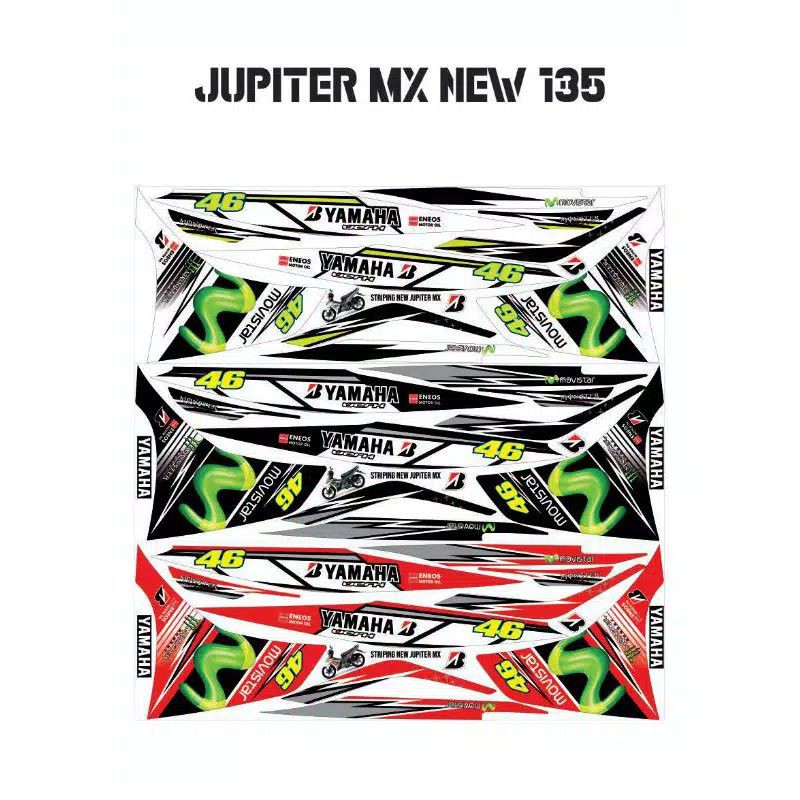 สติ๊กเกอร์ Jupiter Mx New Njmx 135 Movistar สําหรับติดตกแต่ง ...