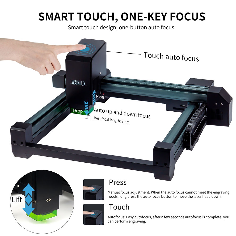 ดาวดวงเดียวกันWainlux 80W Laser EngraverampCutter CNC Laser Engraving ...