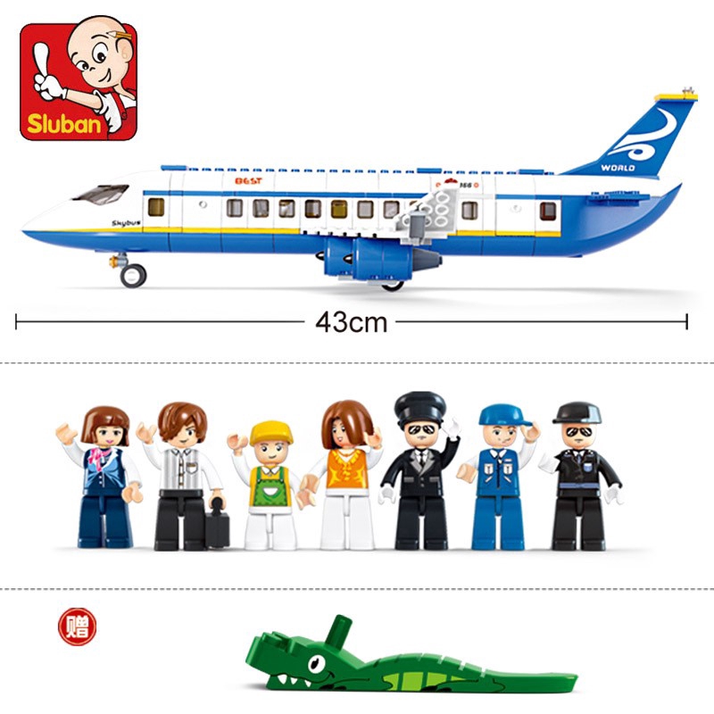 463 PCS Compatible with LEGO Sluban 0366 AirBus Model Airplane Building ...