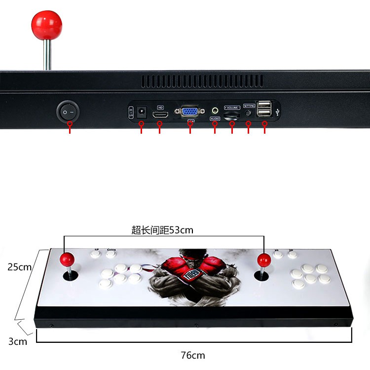 แบรนด์แท้ถูกชัวร์ Portable Arcade Game จอยโยกเกมตู้ รุ่นใหม่ ต่อ ออก ...