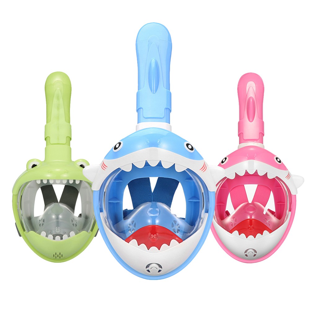 Kids Diving Full Face Mask Children Snorkeling Shield Boy Girl Cartoon ...