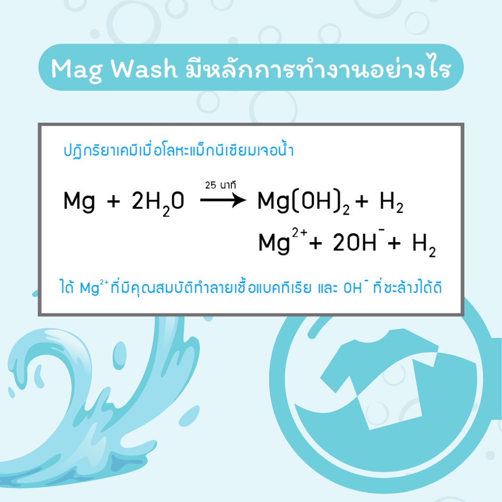 Mag Wash ผลิตภัณฑ์ซักผ้าด้วยแมกนีเซียม ทดแทนการใช้ผงซักฟอกและน้ำยาซัก ...