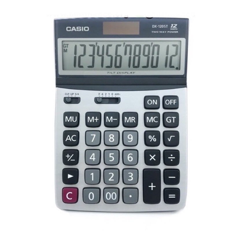 เครื่องคิดเลขหักจอได้ Casio DX-120ST เครื่องคิดเลขตั้งโต๊ะคาสิโอ ของใหม่ ของแท้ เหมาะกับนักเรียน ...