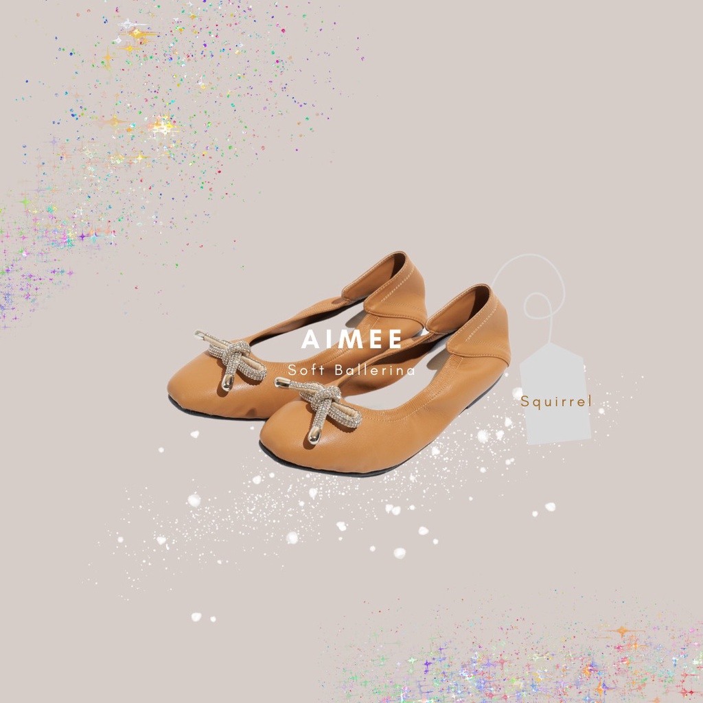 PUFFSHOES.OFFICIAL Aimee soft ballerina Squirrel - puffshoes.official ...