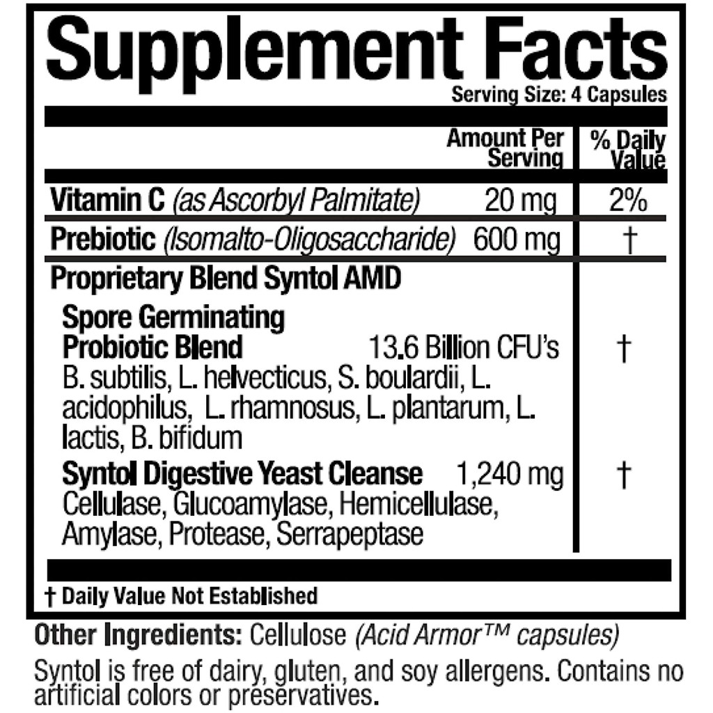 Arthur Andrew Medical Syntol AMD Advanced Microflora Delivery 500 mg ...
