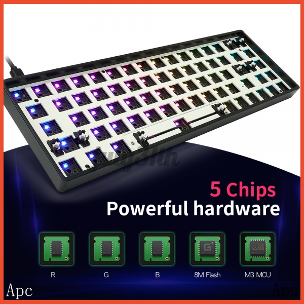 Geek Gk68Xs คีย์บอร์ดบลูทูธและสวิทช์ Apcb สายเคเบิ้ล 60 Rgb แบบ Dual ...