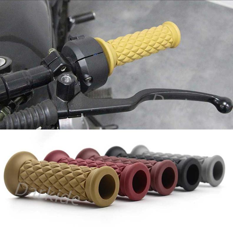 22mm Motorcycle Rubber Handlebar Motorcycle Bike Vintage Hand Grip Bar ...