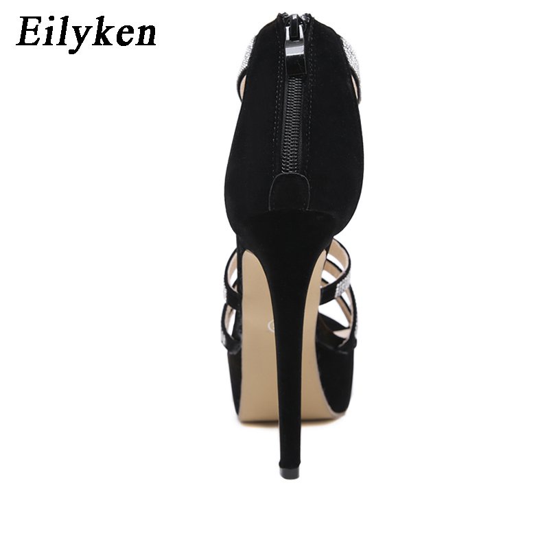 Eilyken Summer Fashion Crystal Gladiator Women39s Night Club Sandals Super High Heels Sexy ...