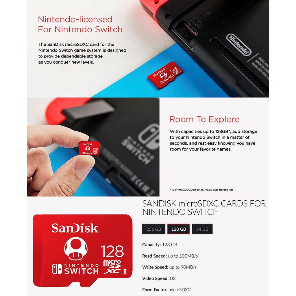 Nintendo Switch Micro SD Memory Card 64GB128GB256GB512GB For Nintendo ...