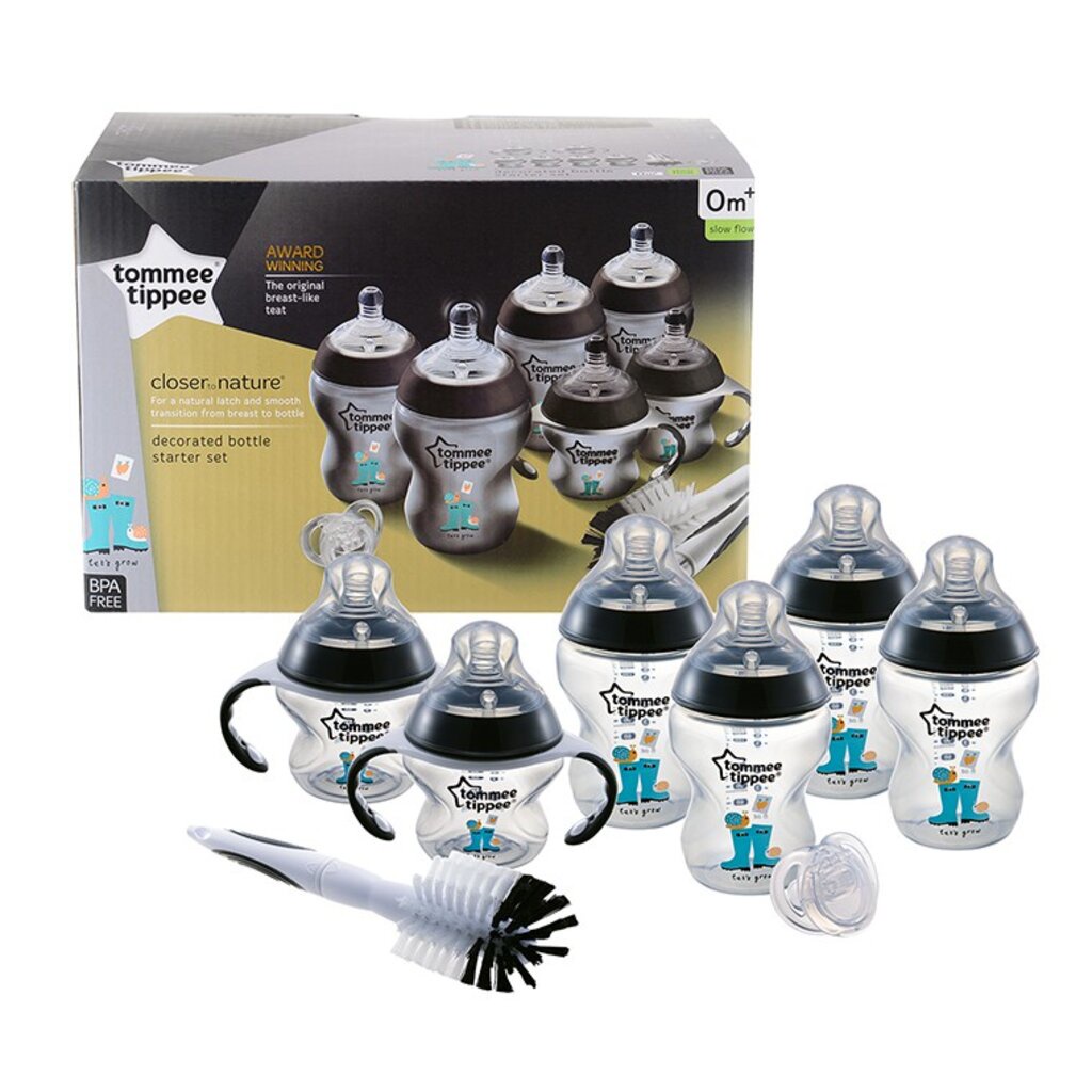 Tommee Tippee Closer to Nature Decorated Newborn Starter Kit Black ชุด ...