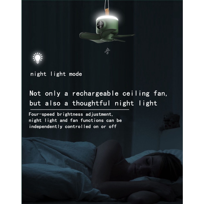 Lithium battery mini ceiling fan Tent fan dormitory ceiling fan 8000mAh ...