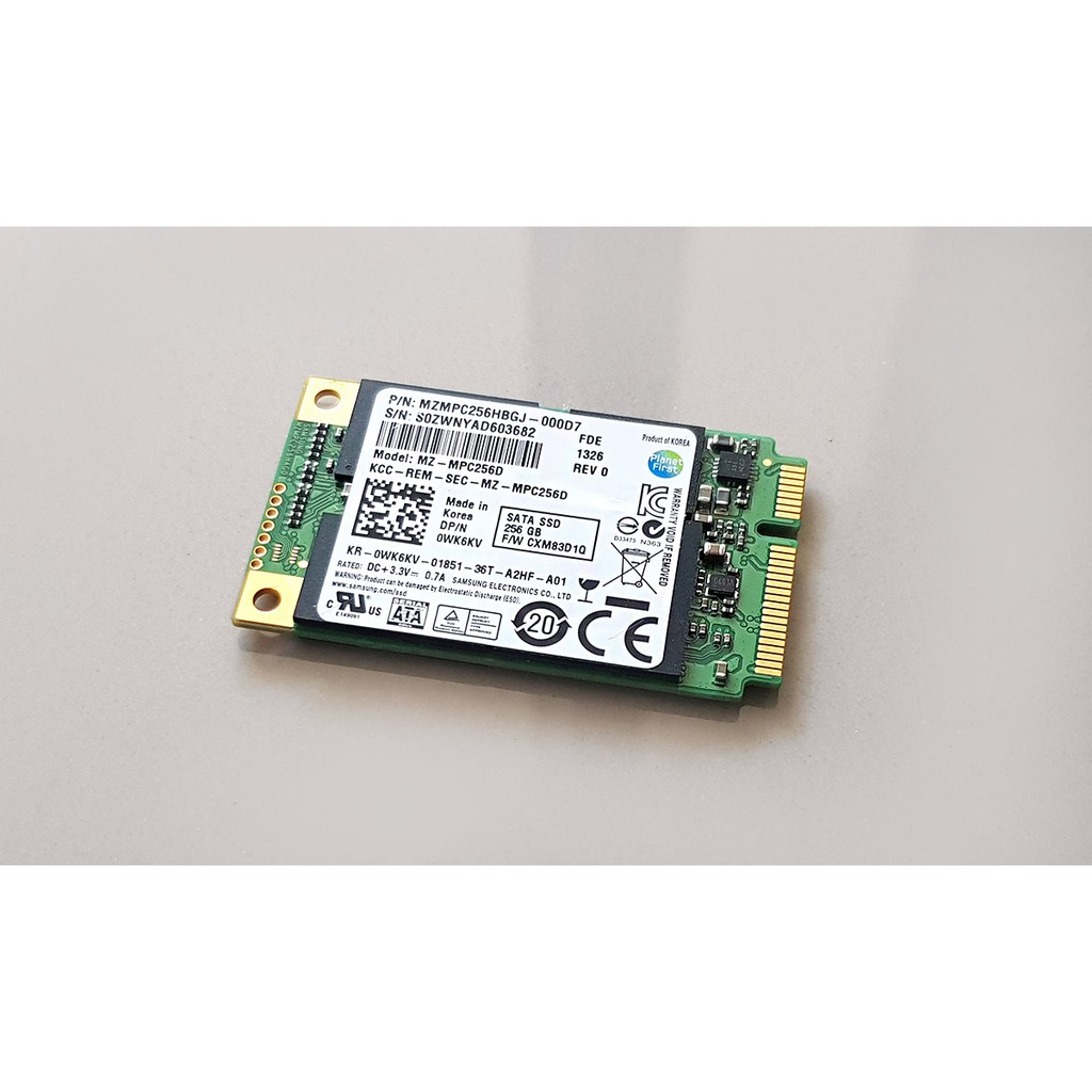 ขาย SSD MSATA 256GB MZMPC256HBGJ Samsung Major Brand ใส่ PC Mac ...
