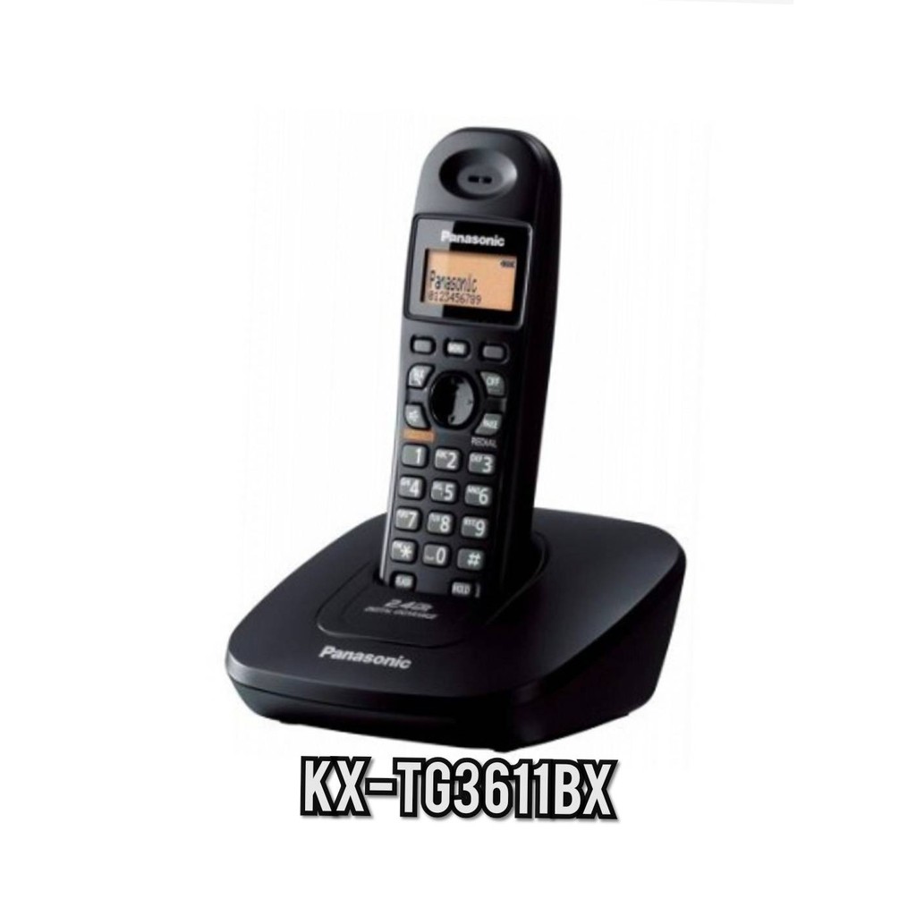 Panasonic โทรศัพท์ไร้สาย KX-TG3611BX สีดำเมทัลลิคประกันศูนย์Panasonic 1ปี - 3n_intel - ThaiPick
