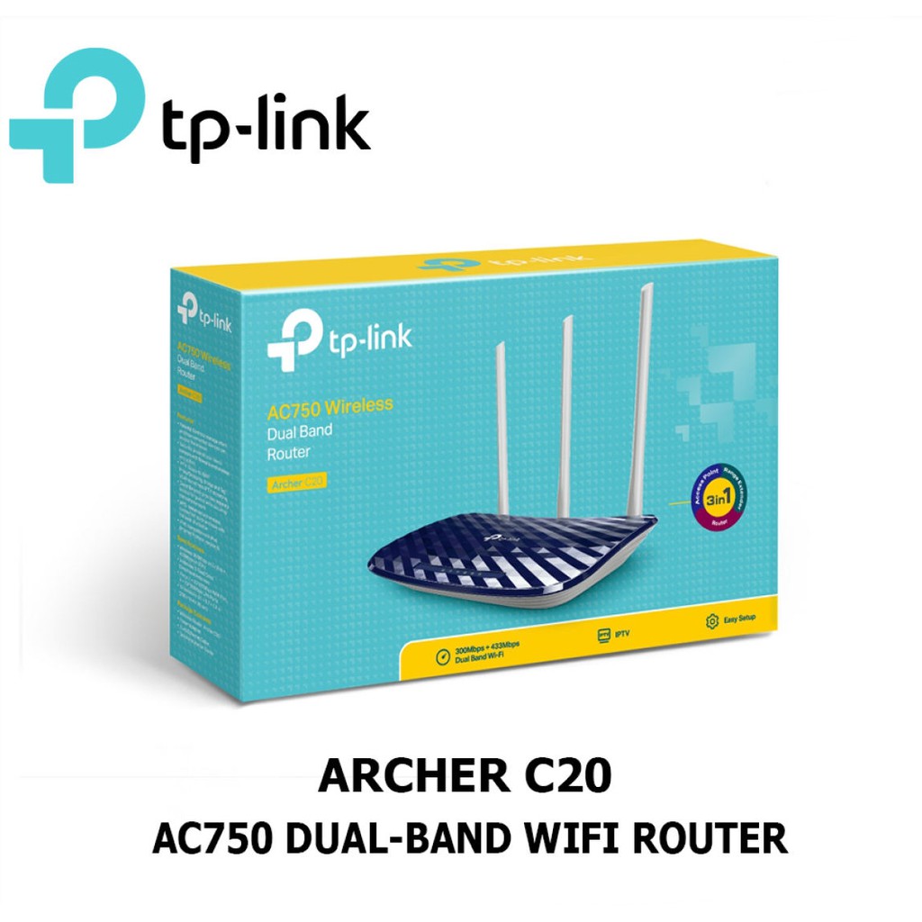 TP-LINK (Archer C20) Router Wireless AC750 Dual Band รั...