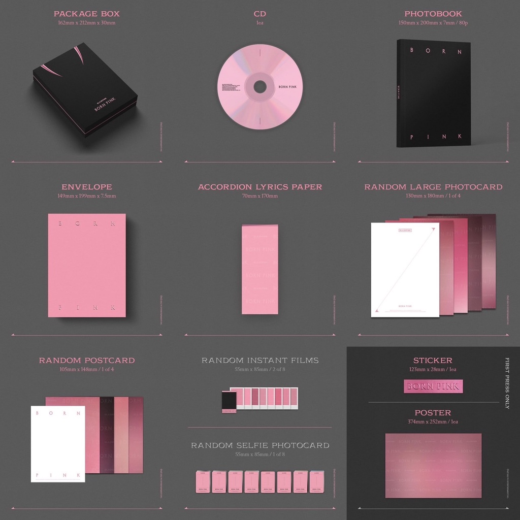 BLACKPINK พร้อมส่ง อัลบั้ม BORN PINK BOX SET KiT ALBUM (ของแถม ...