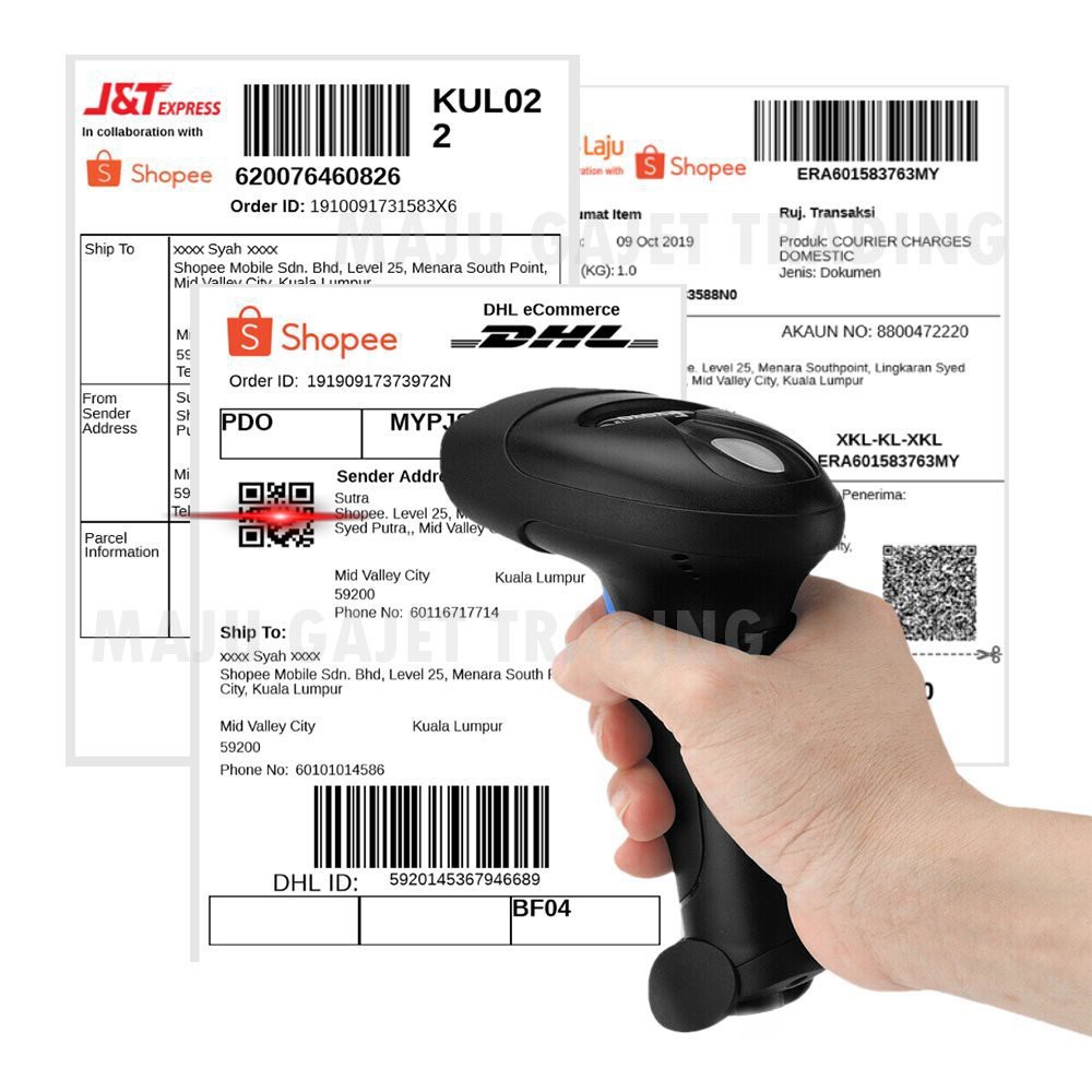 NETUM Barcode Scanner 2D Wireless QR Code Scan CCD Screen Scanning POS ...