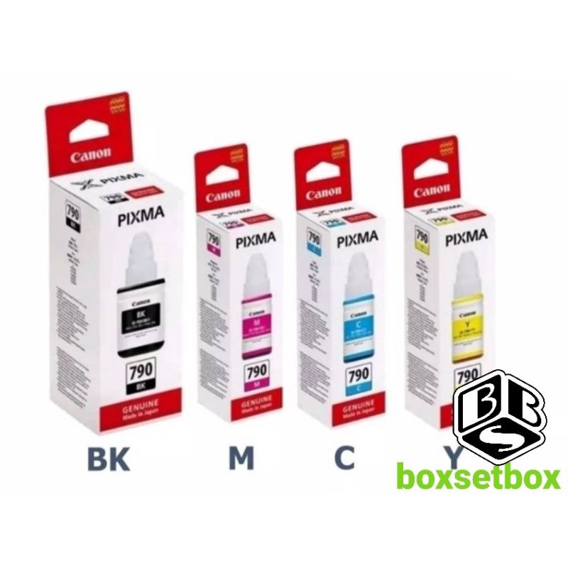 หมึกเติมcanon ของแท้ GI-790BKCMY บรรจุ130 ML.ใช้กับG1000 G1010 G2000 ...