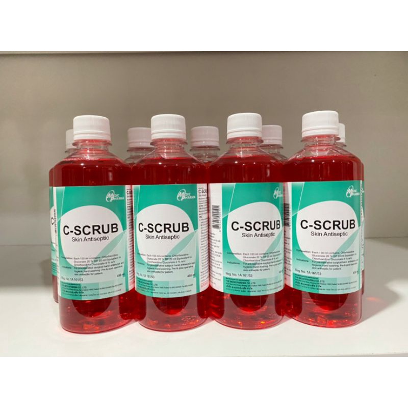 C-Scrub skin Antiseptic น้ำยฆ่าเชื้อโรค ใช้ล้างมือทำความสะอาดร่างกาย ...