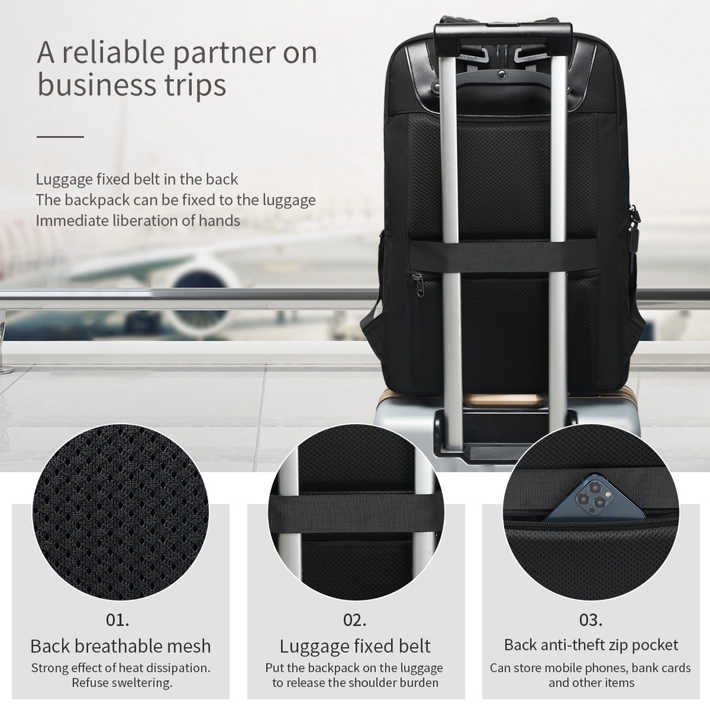 CODTigernu ใหม่ กระเป๋าเป้สะพายหลัง กระเป๋าใส่แล็ปท็อป กันน้ํา ความจุขนาดใหญ่ สําหรับผู้ชาย T ...