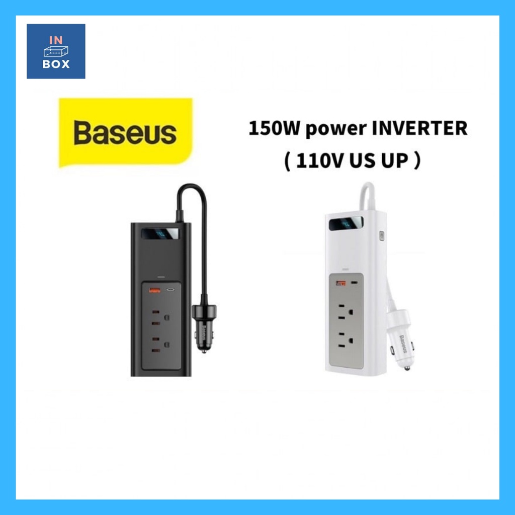 Baseus 150W Car Power Inverter DC 12V to AC 110V กับ 12V to AC 220V Converter USB Type C Charger ...