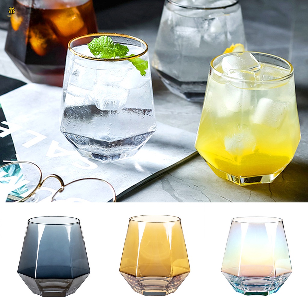 340ml Colorful Crystal Glass Cup Creatives Transparent Phnom Penh Cup ...