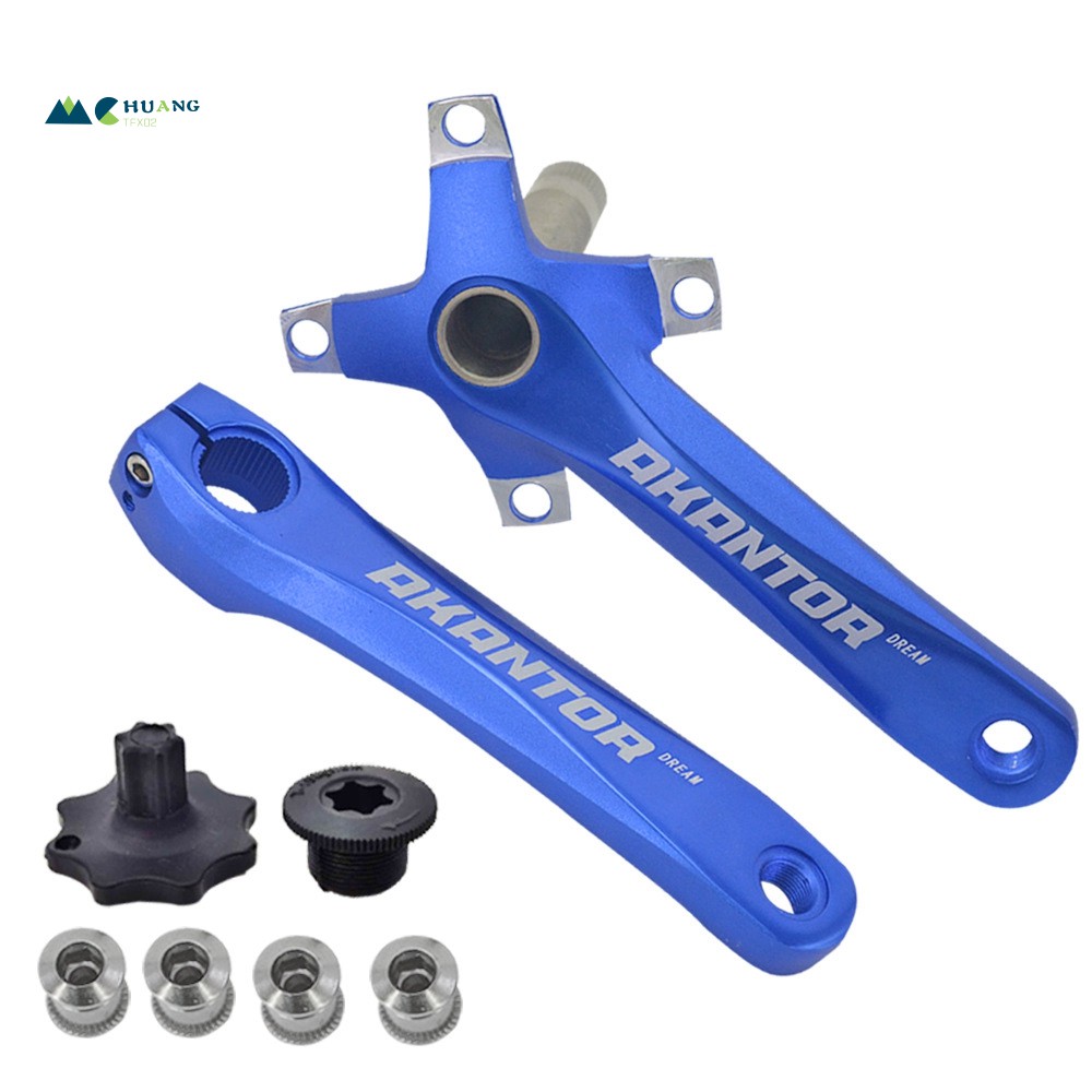 AKANTOR AK Mountain Bike Crankset Aluminum Alloy Bike Crank Arm Setfor MTB BMX Road Bicycle Blue ...